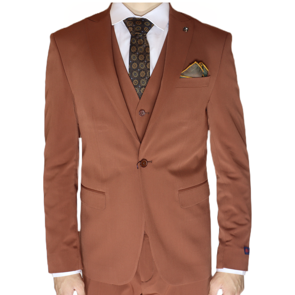 Red Brown Avanti Milano Suit Avanti Milano Formalwear