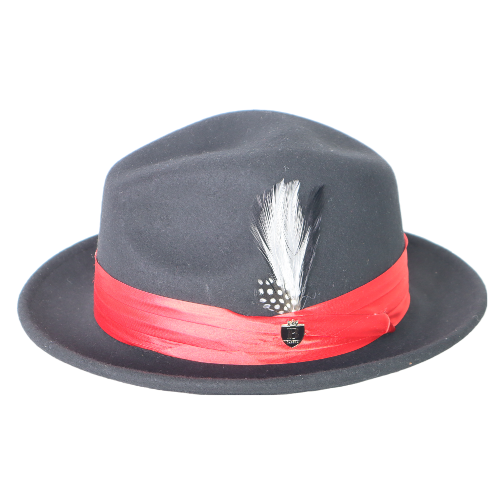 Bruno Capelo Black/Red Giovanni Collection Hat – Avanti Milano Formalwear